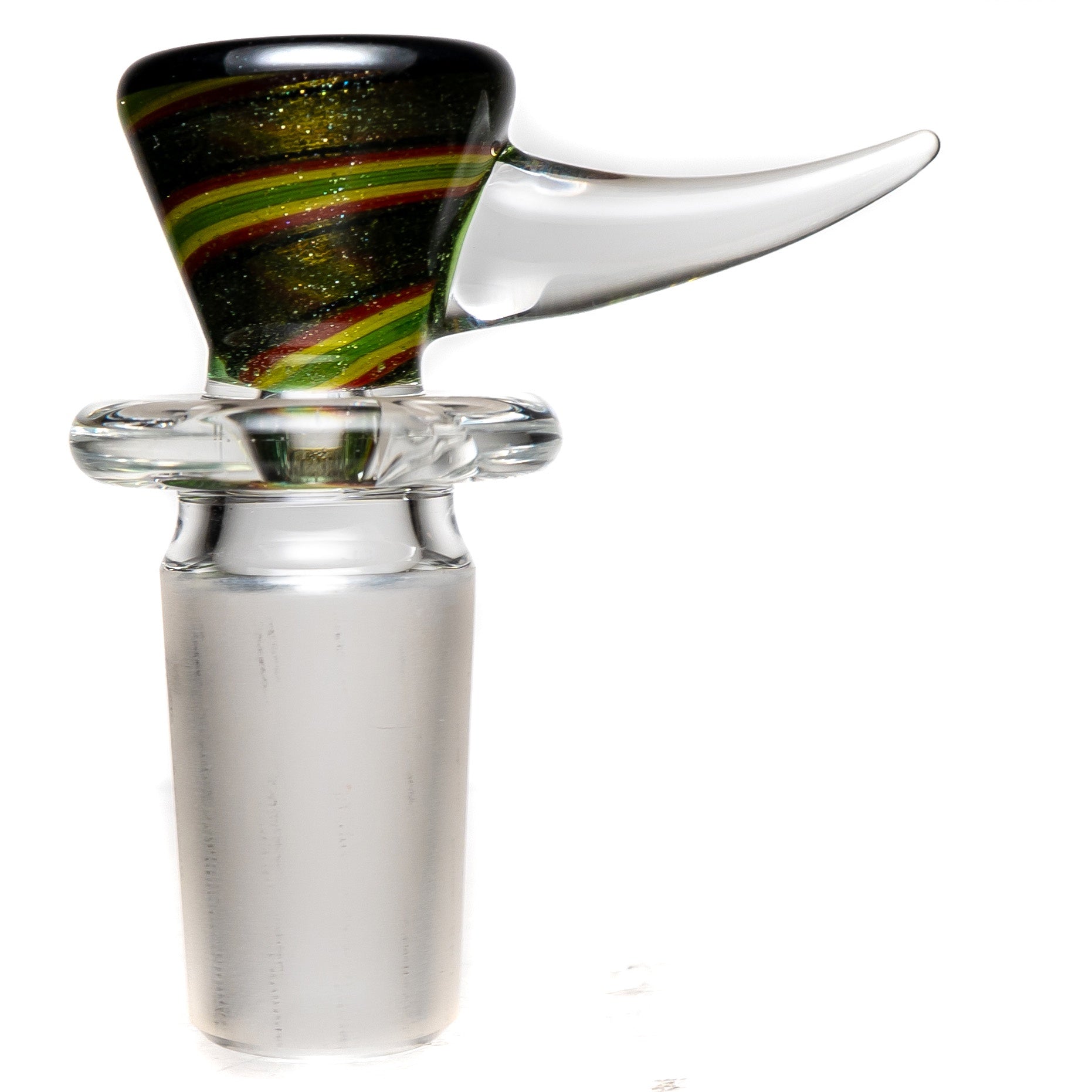 Aaron Vigil - Worked Horn Slide - 18mm - Blue & Green w/ Steelwool #2 ...