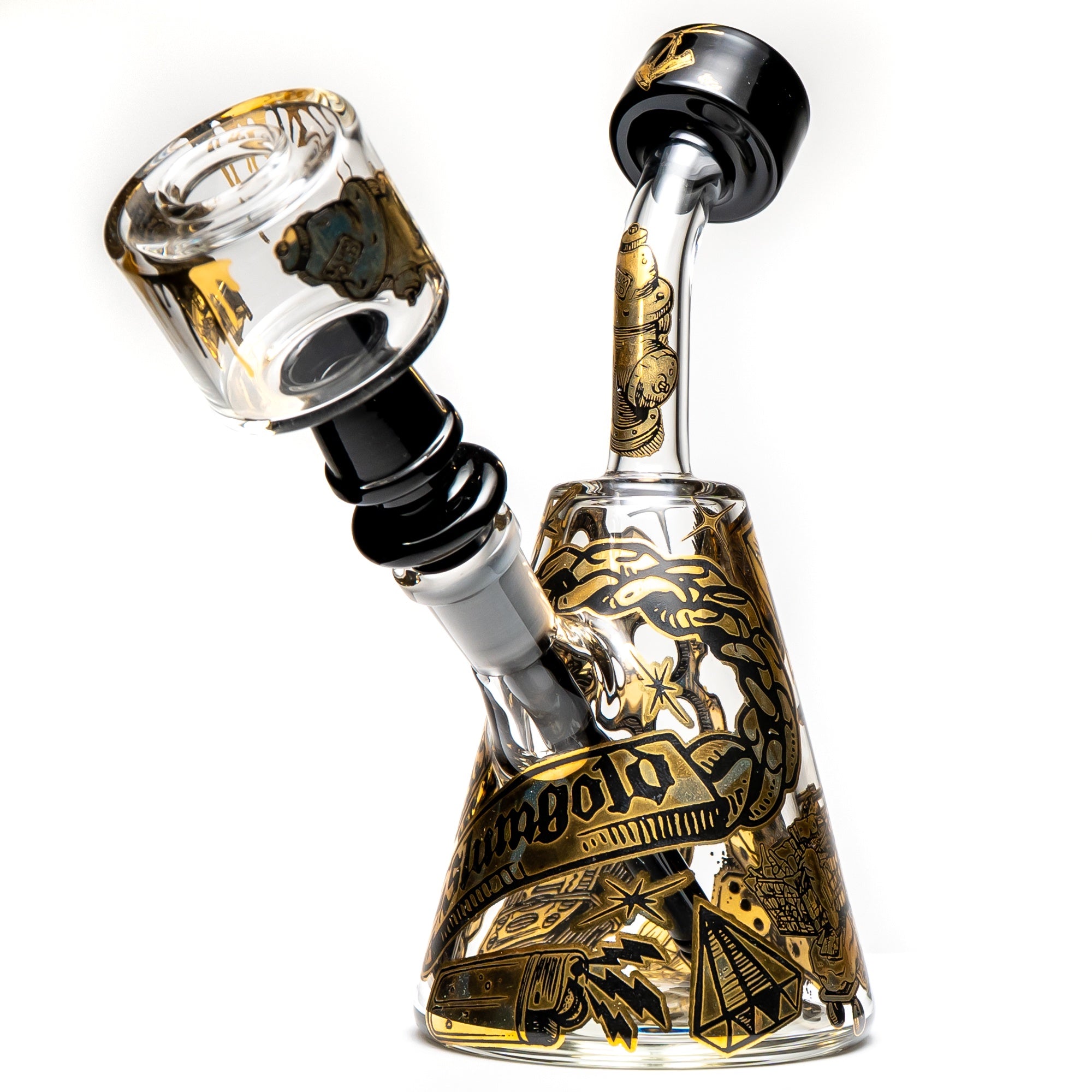 Slum Gold - Flava Sava Beaker - Bent Neck - The Cave
