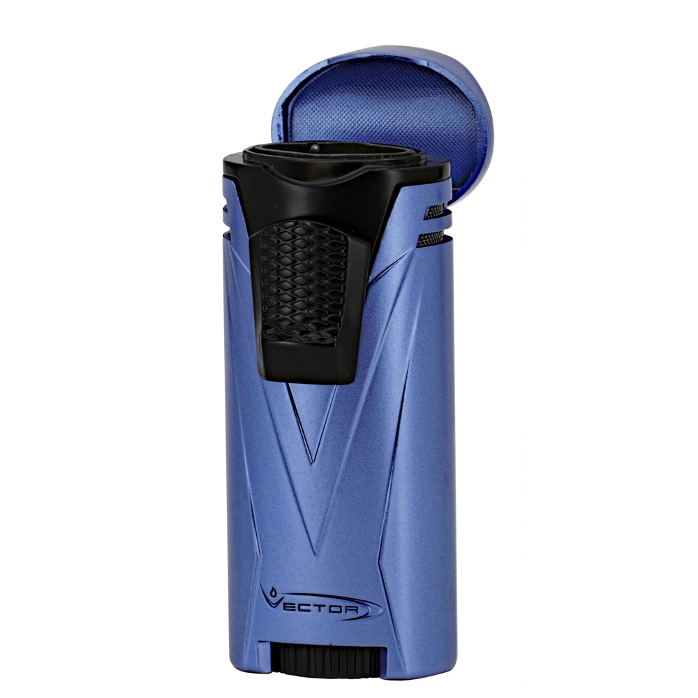 Vector - Ironquad - Quad Flame Torch Lighter - Metallic Blue Matte ...