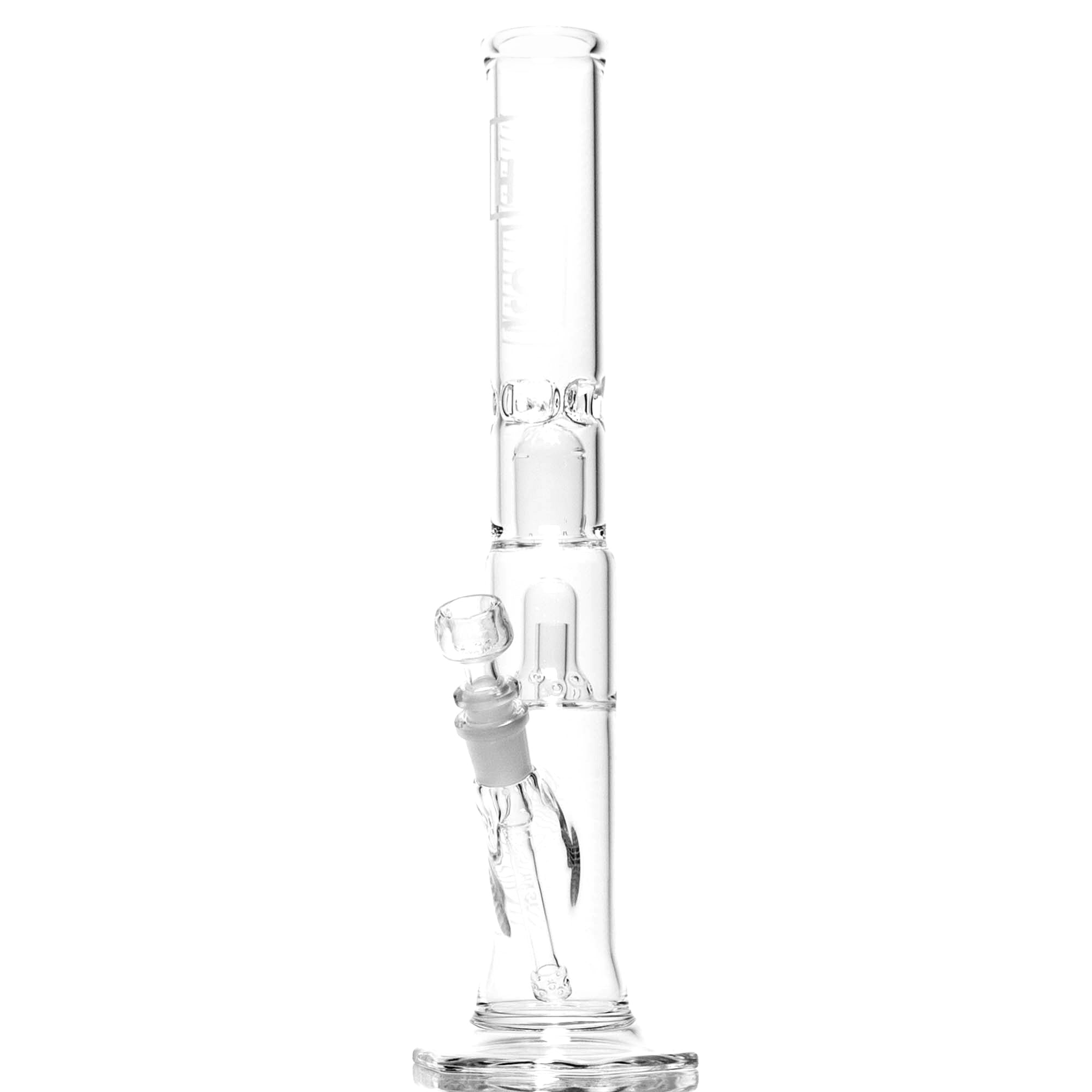 HiSi Glass - 15" Straight Tube - Jr. Double Bell Perc 2.0 - The Cave