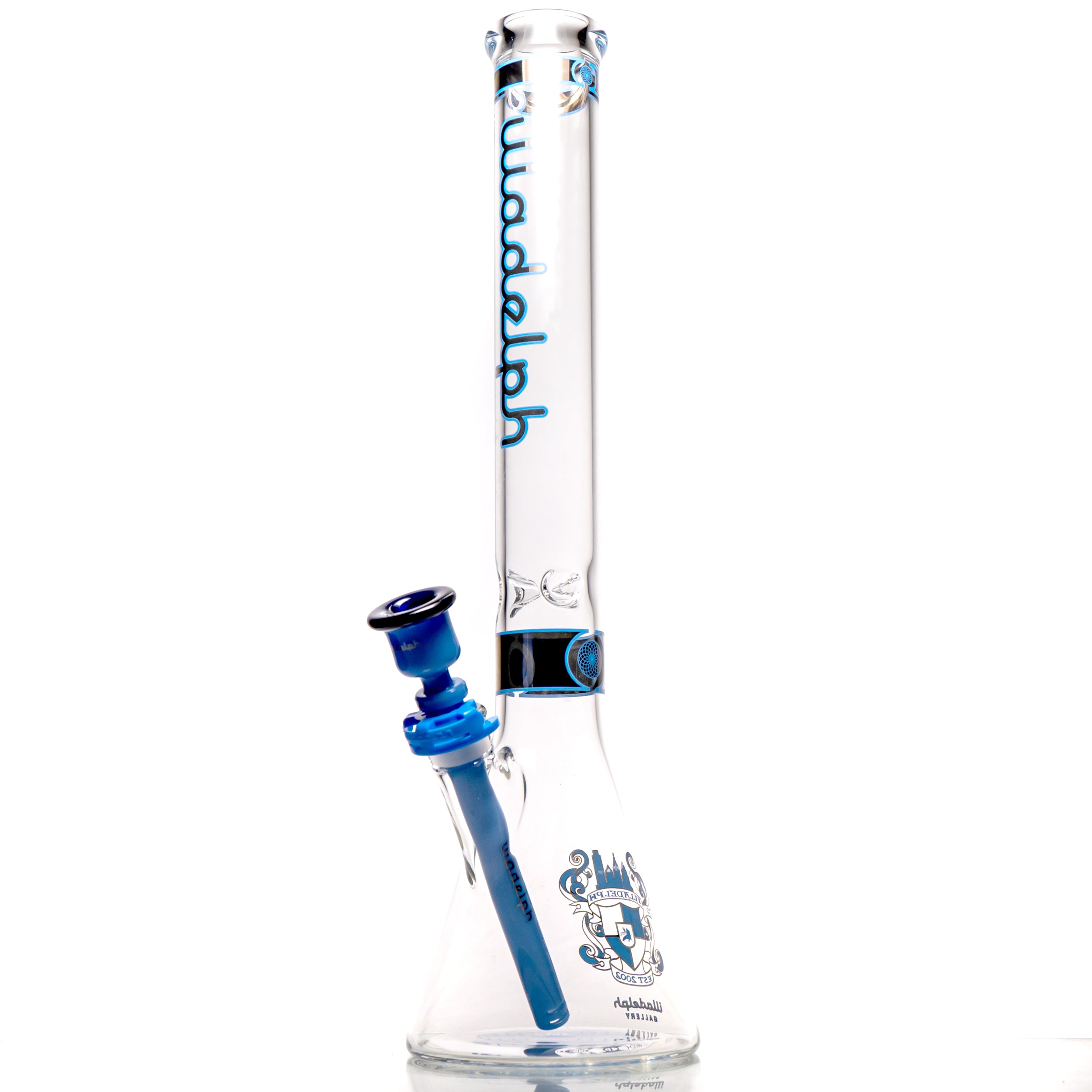 Illadelph - Signature Medium Beaker - Platinum & Sky Blue - The Cave