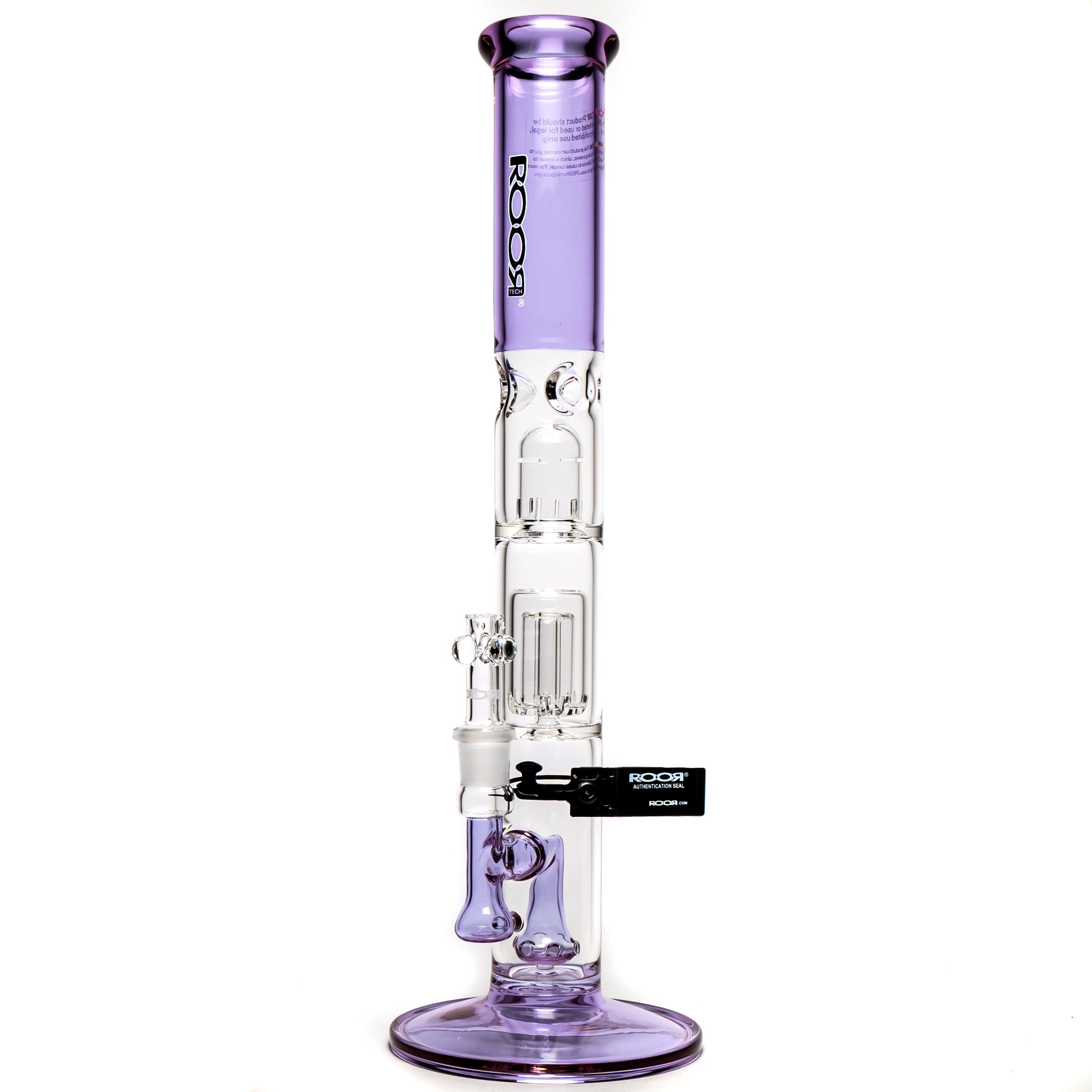 ROOR.US - 18” Fixed Straight - Barrel Perc - Purple - Black & White La ...