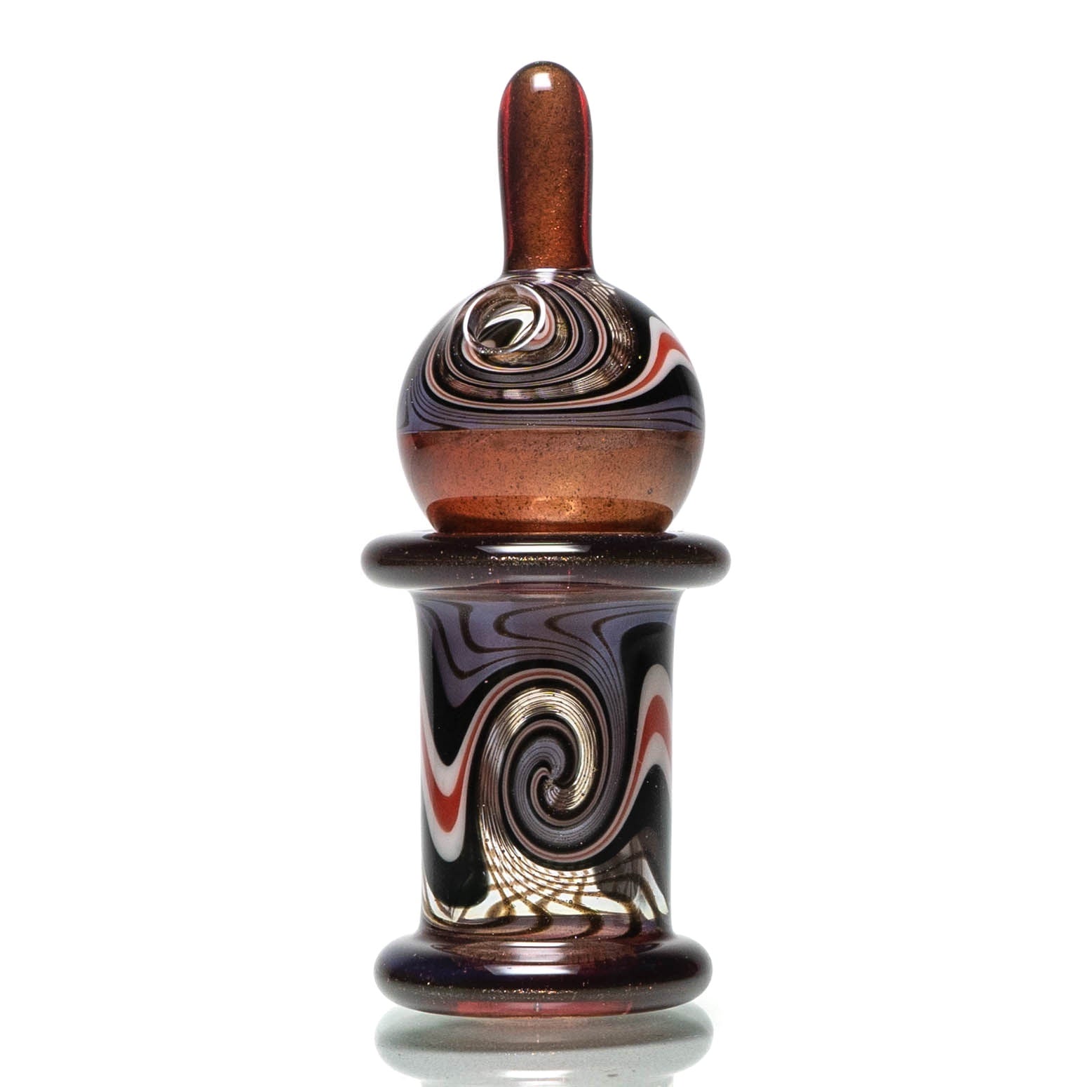 Unity Glassworks - Worked Directional Bubble Cap - Blood Money w/ Red ...